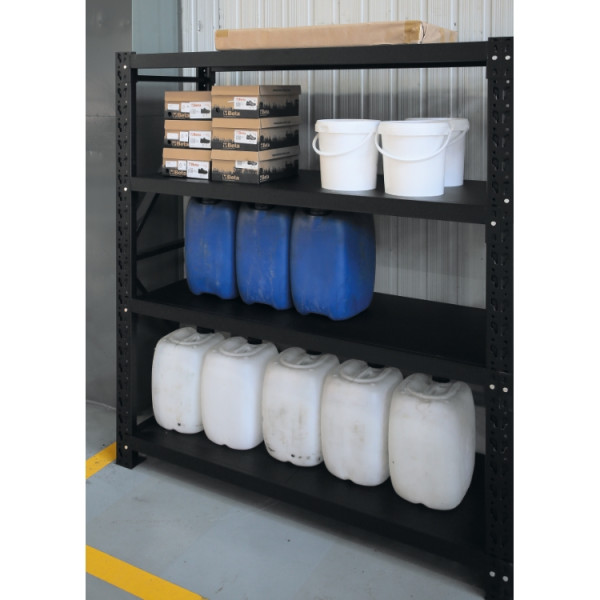 Scaffalatura ampia campata con 4 ripiani, elemento aggiuntivo S4CA ...