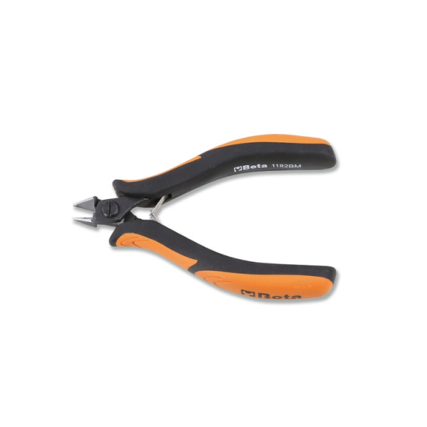 Diagonal semi-flush cutting nippers, slim tips bi-material handles ...