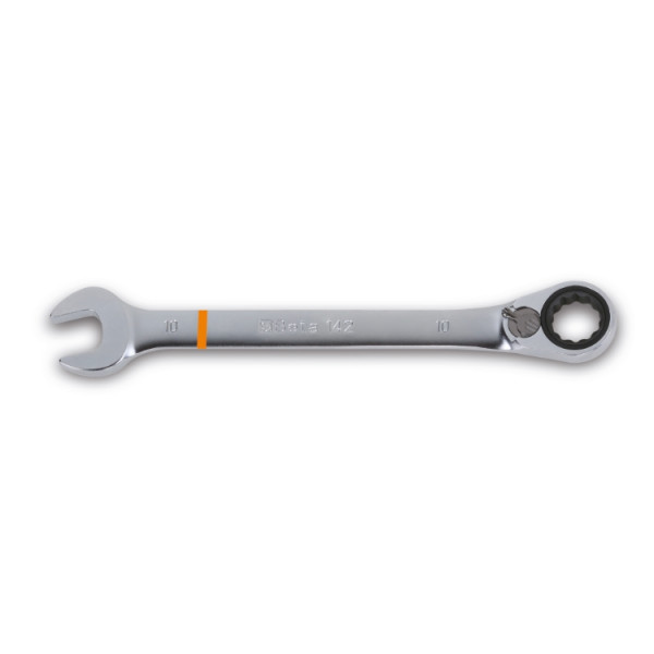 Reversible ratcheting combination wrenches, open and offset ring ends ...