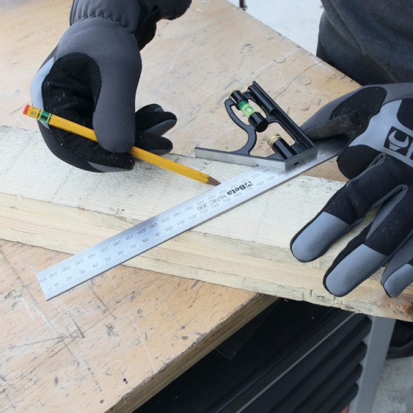 Carpenter's combination square with steel blade 1674C – Beta Tools