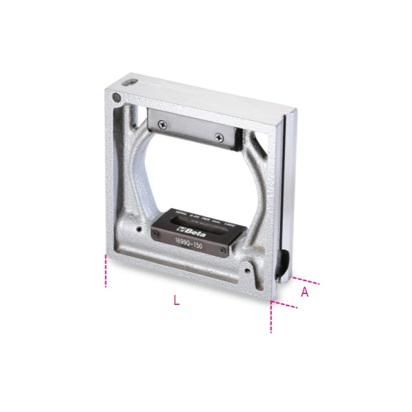 Precision square levels made from die-cast iron with 2 prismatic bases ...