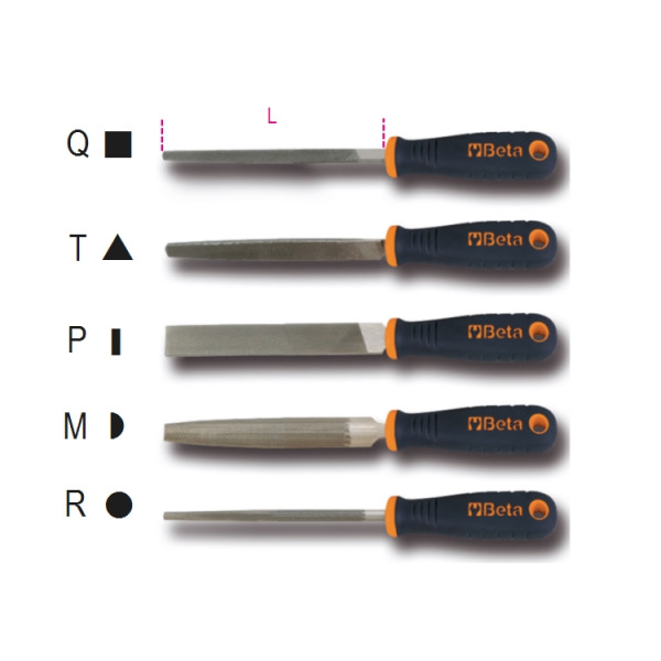 Bastard cut files, 6", plastic handles 1719BMD6 – Beta Tools