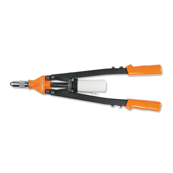 Heavy-duty riveting pliers, supplied with 5 interchangeable nozzles ...
