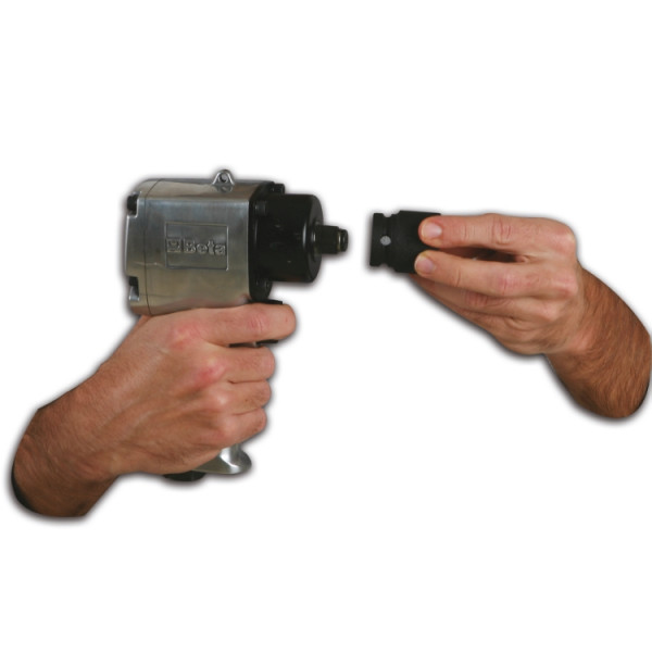 Assortment of one compact reversible wrench and four impact sockets, in ...