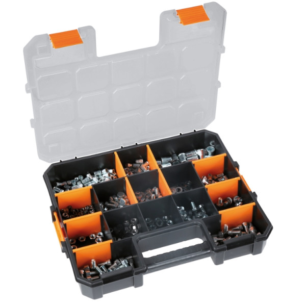 SMALL organizer tool case, with 15 compartments and 10 removable ...