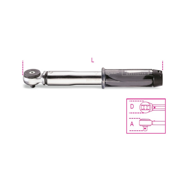 Click-type torque wrenches with reversible ratchets for right-hand ...