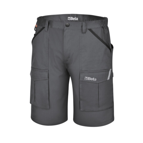 Work bermuda shorts, 100% cotton, grey 7931MG – Beta Tools