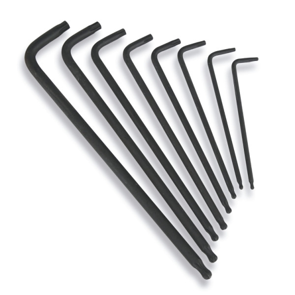 Set of 8 ball head offset key wrenches, long model 97BRTXL/SC8 – Beta Tools