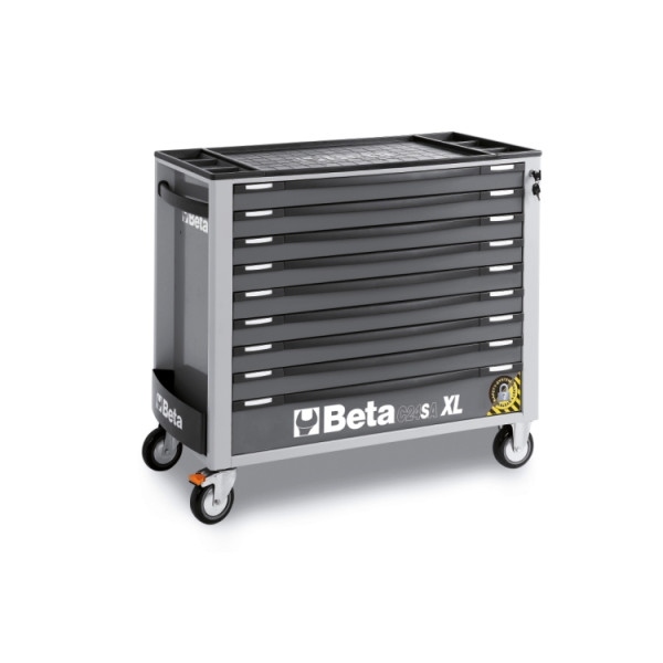 Mobile roller cab with nine drawers, with anti-tilt system, long model ...