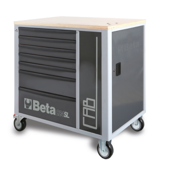 Mobile roller cab with seven drawers and tool cabinet C24SL-CAB – Beta ...
