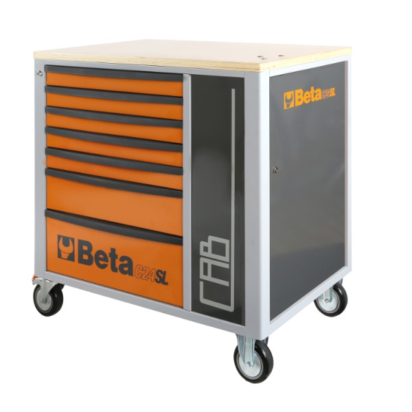 Mobile roller cab with seven drawers and tool cabinet C24SL-CAB – Beta Tools