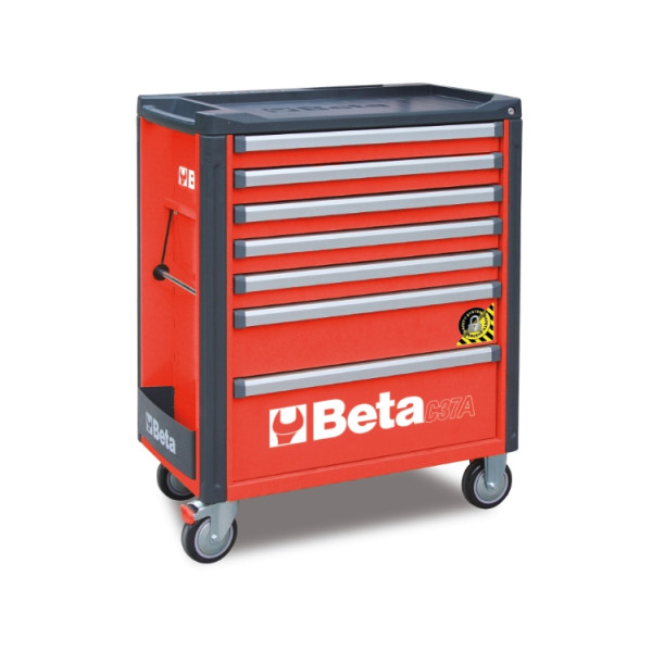 Mobile roller cab with 7 drawers, with anti-tilt system C37A/7 – Beta Tools