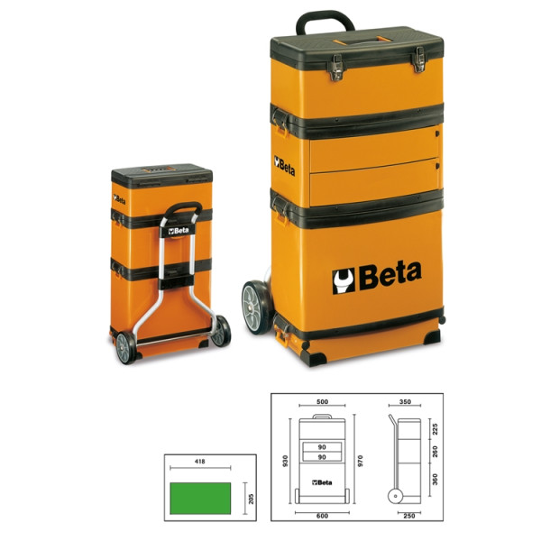 Three-module tool trolley C40 - 4000/U7 – Beta Tools