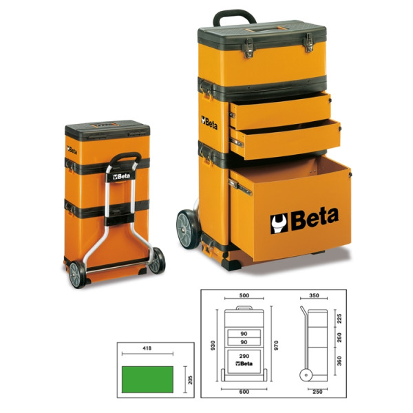Three-module tool trolley C40C - 4000C – Beta Tools