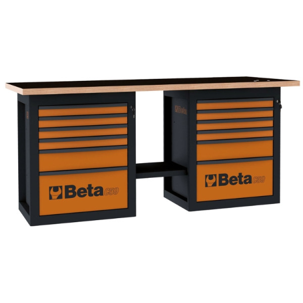 "Endurance" workbench with 2 cabs with six drawers C59B – Beta Tools
