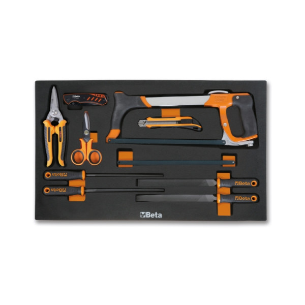 Foam tray with files and cutting tools M284 – Beta Tools