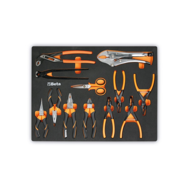 EVA foam tray with pliers and cutting tools MM129 – Beta Tools