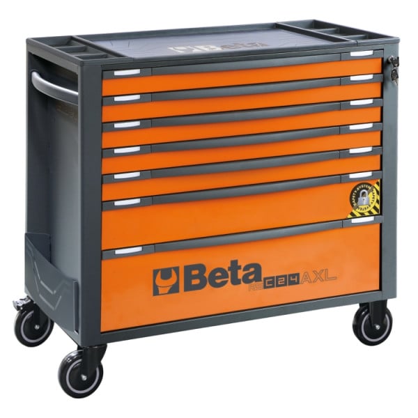 Mobile roller cab with 7 drawers, with anti-tilt system, long model RSC24AXL/7 – Beta Tools
