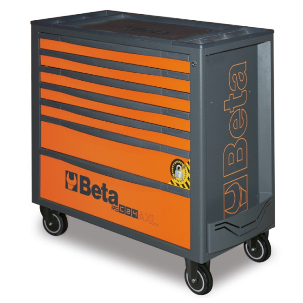 Mobile roller cab with 7 drawers, with anti-tilt system, long model RSC24AXL/7 – Beta Tools