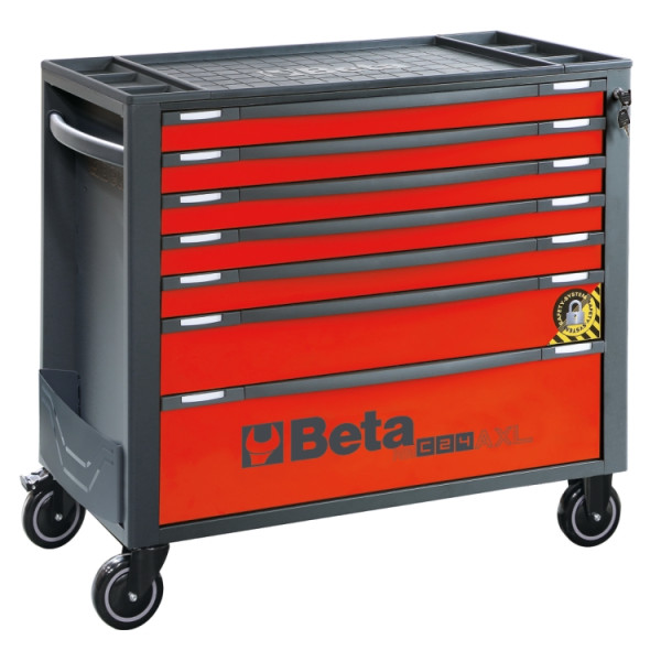Mobile roller cab with 7 drawers, with anti-tilt system, long model RSC24AXL/7 – Beta Tools