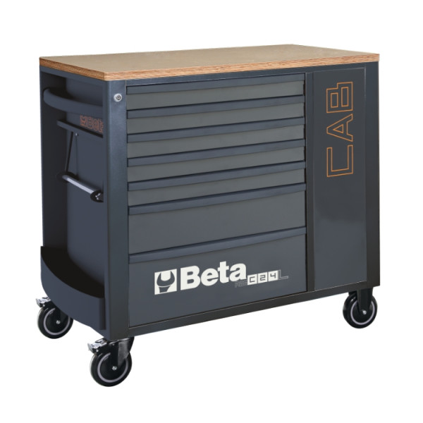 Mobile roller cab with 7 drawers and tool cabinet RSC24L-CAB – Beta Tools
