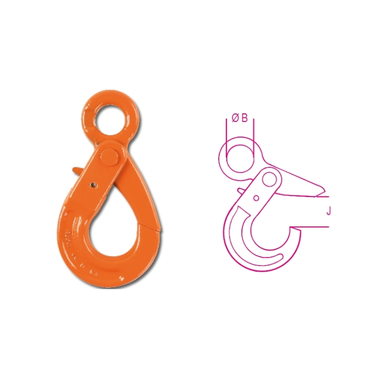 Self-locking lifting hooks, eye type, high-tensile alloy steel 8057R ...